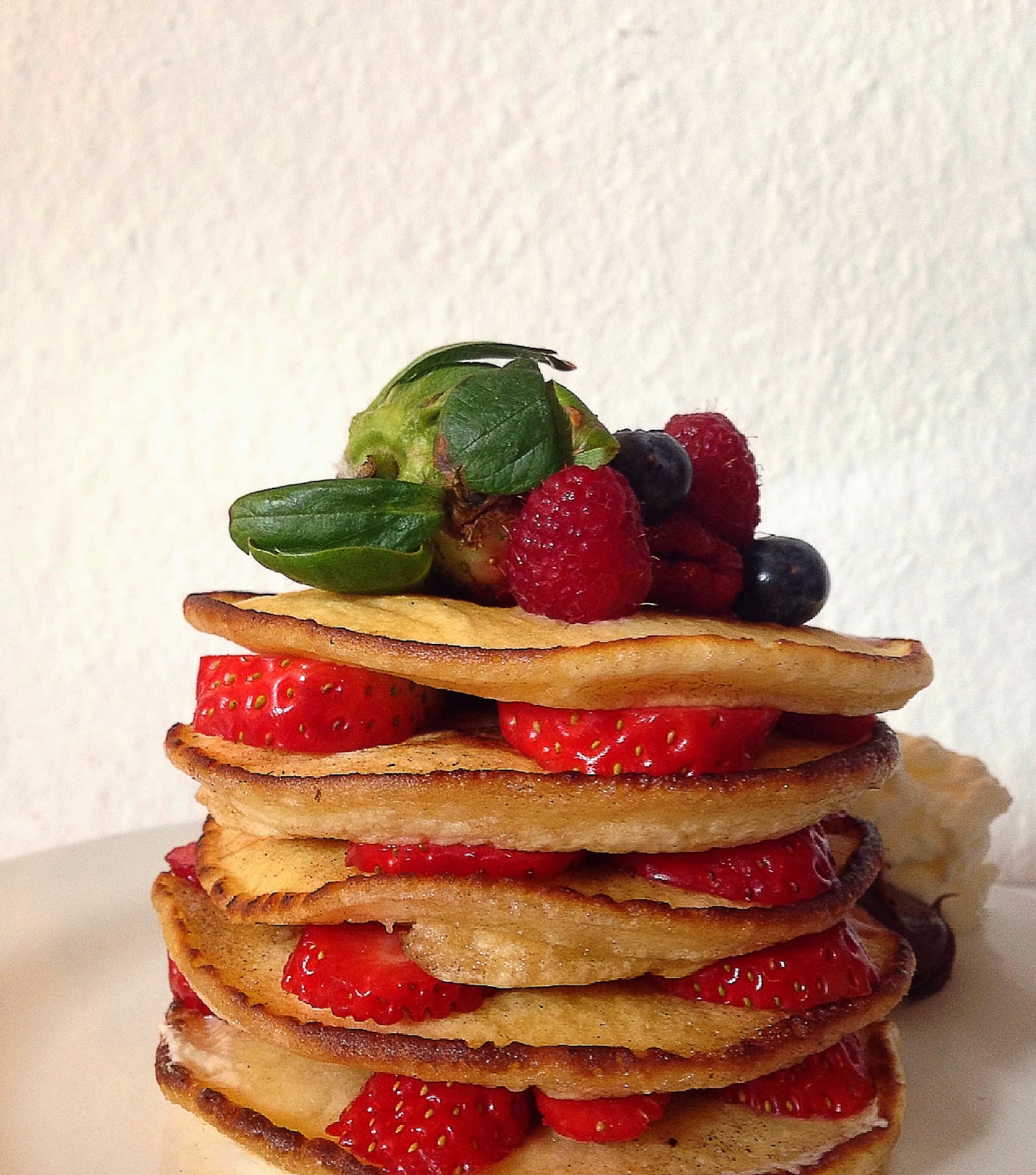 Baking is Love: fluffy hot pancake with berries, nutella ferrero and ...