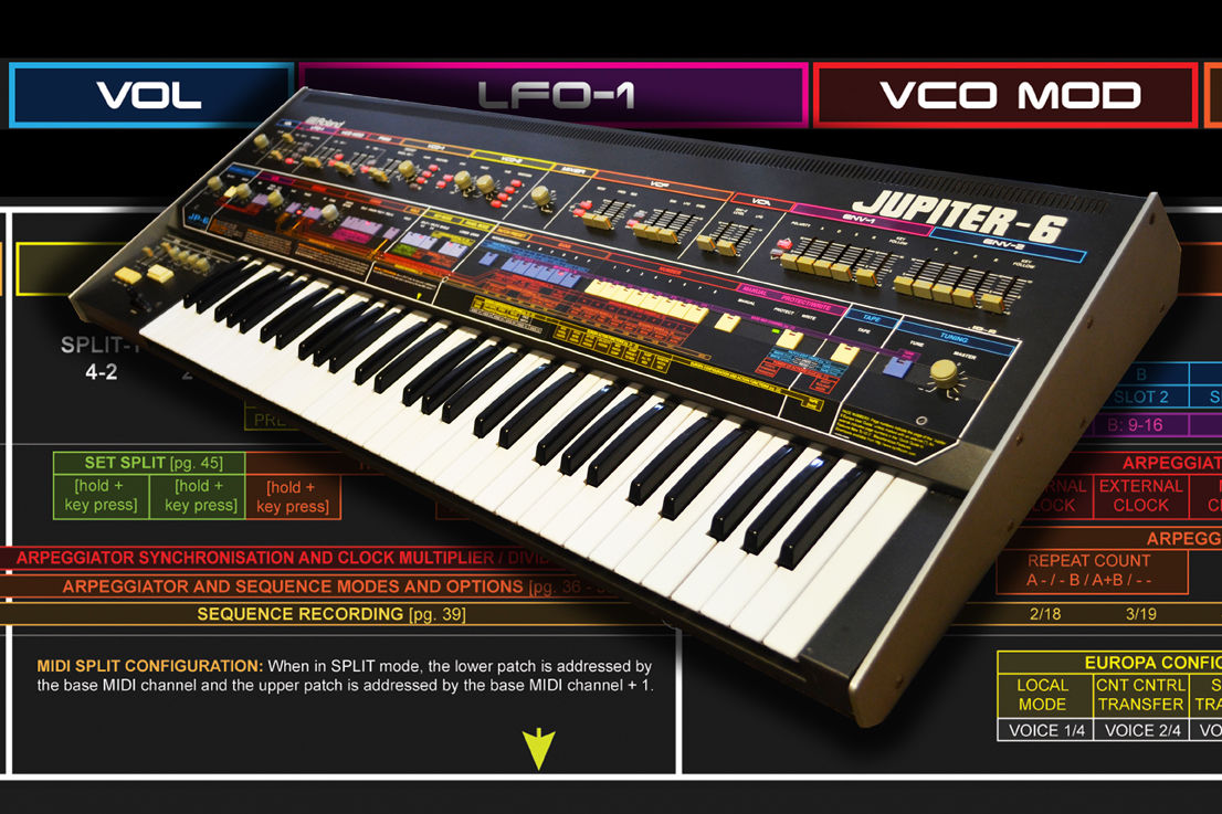 MATRIXSYNTH: Roland Jupiter 6 Europa Magnetic Quick Reference Cheat ...