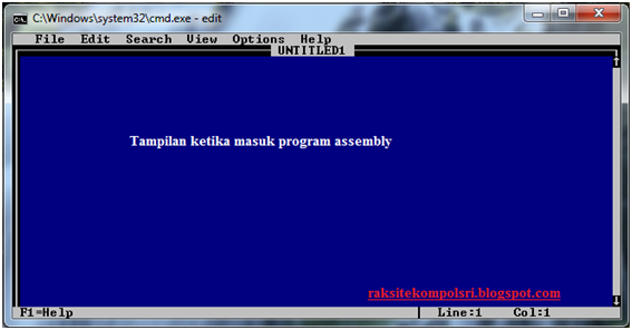 CARA MEMBERI WARNA PADA KARAKTER DI PROGRAM ASSEMBLY ~ RaksiTekomPolsri
