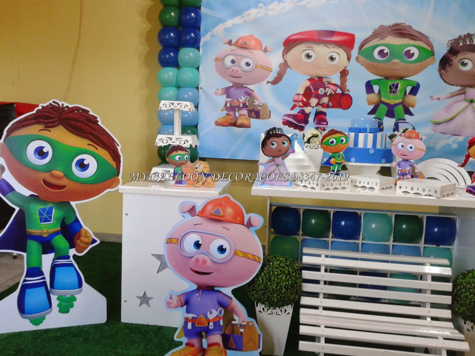 My Balloon Decorações: Super Why