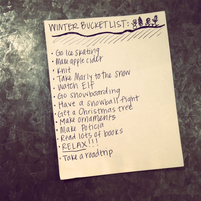 Foreign Room: Winter Break Bucket List