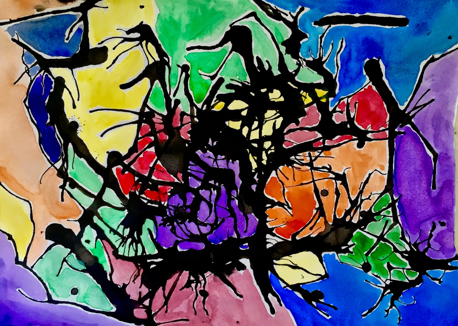 The Wheeler Art Blog: Ink Blowing!