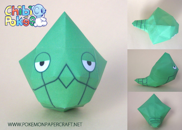 PaperPokés - Pokémon Papercraft: METAPOD CHIBI
