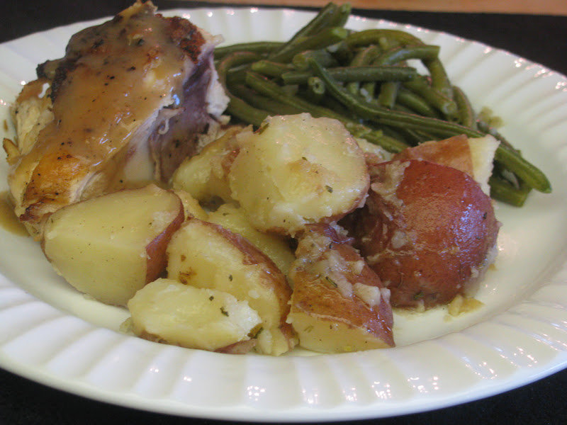 Shamrocks and Shenanigans: Rosemary Butter Steamed Red Potatoes