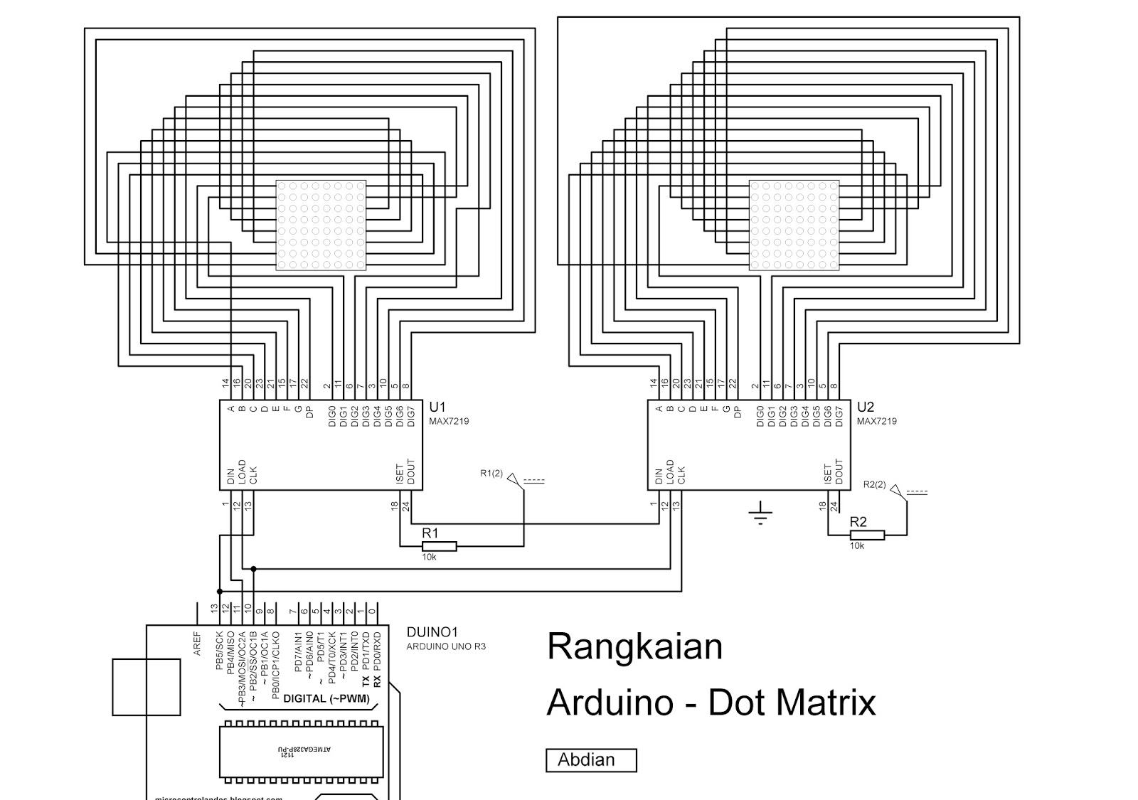 Aplikasi Dot Matrix Arduino