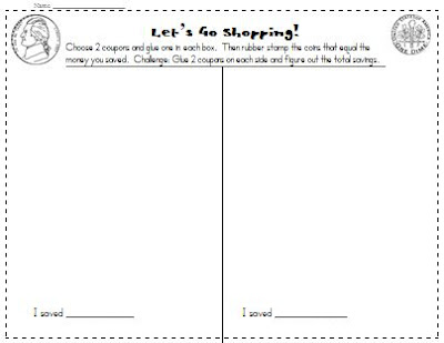Let's Go Shopping Math Center Freebie | Little Priorities
