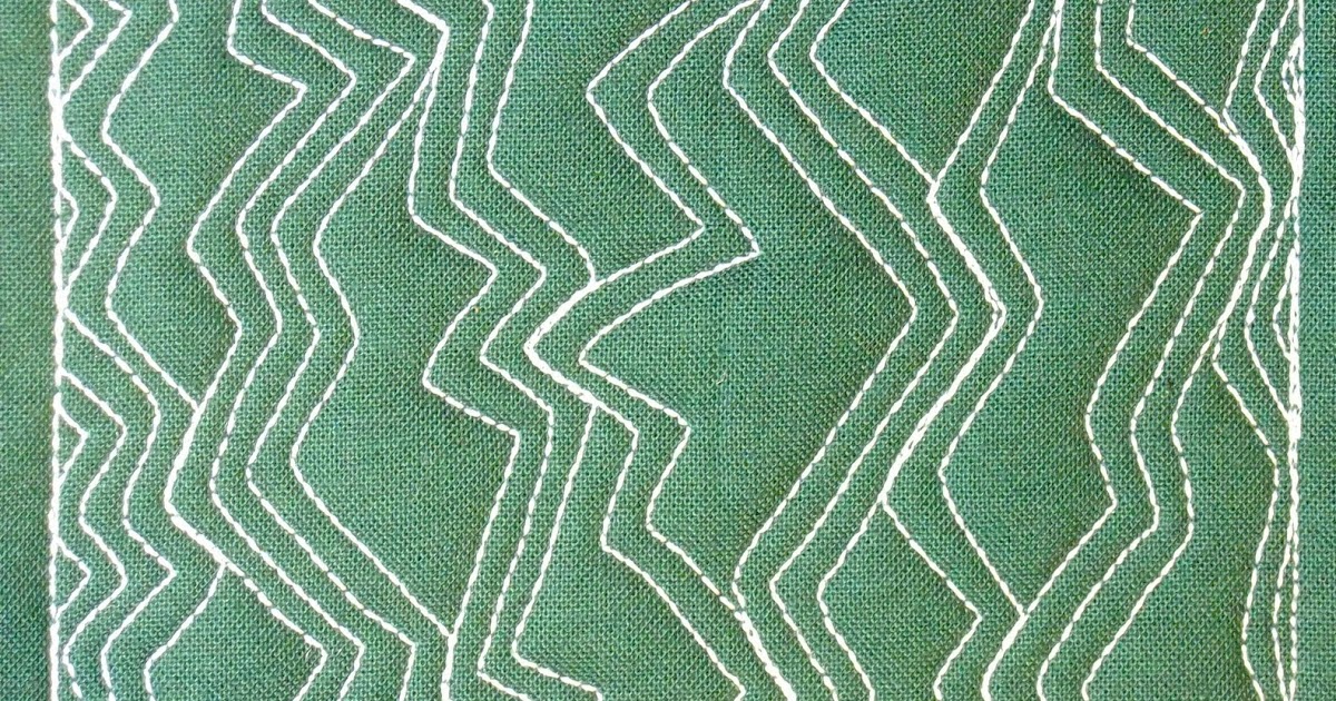 The Free Motion Quilting Project: Day 307 - Jagged Lines