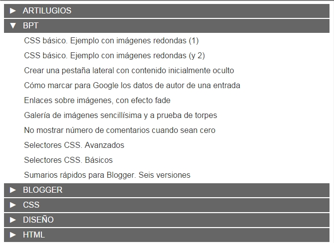 Blogger. Índice por etiquetas que muestra TODAS las entradas publicadas | Oloblogger