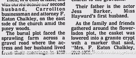 Alabama Yesterdays: Susan Hayward, Cleburne County Property Owner