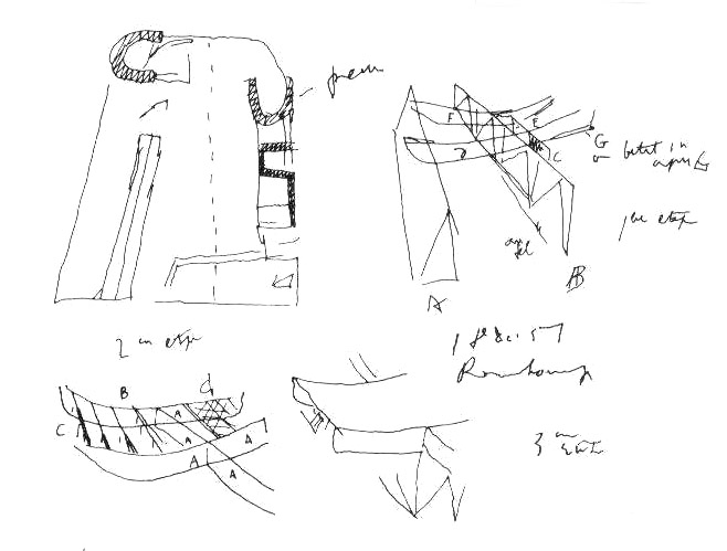 MY ARCHITECTURAL MOLESKINE®: LE CORBUSIER: CHAPEL OF NOTRE-DAME-DU HAUT ...