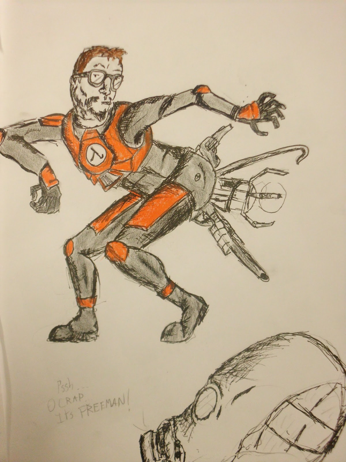 Squid's Cove: Illustration Friday: Prepared- Gordon Freeman