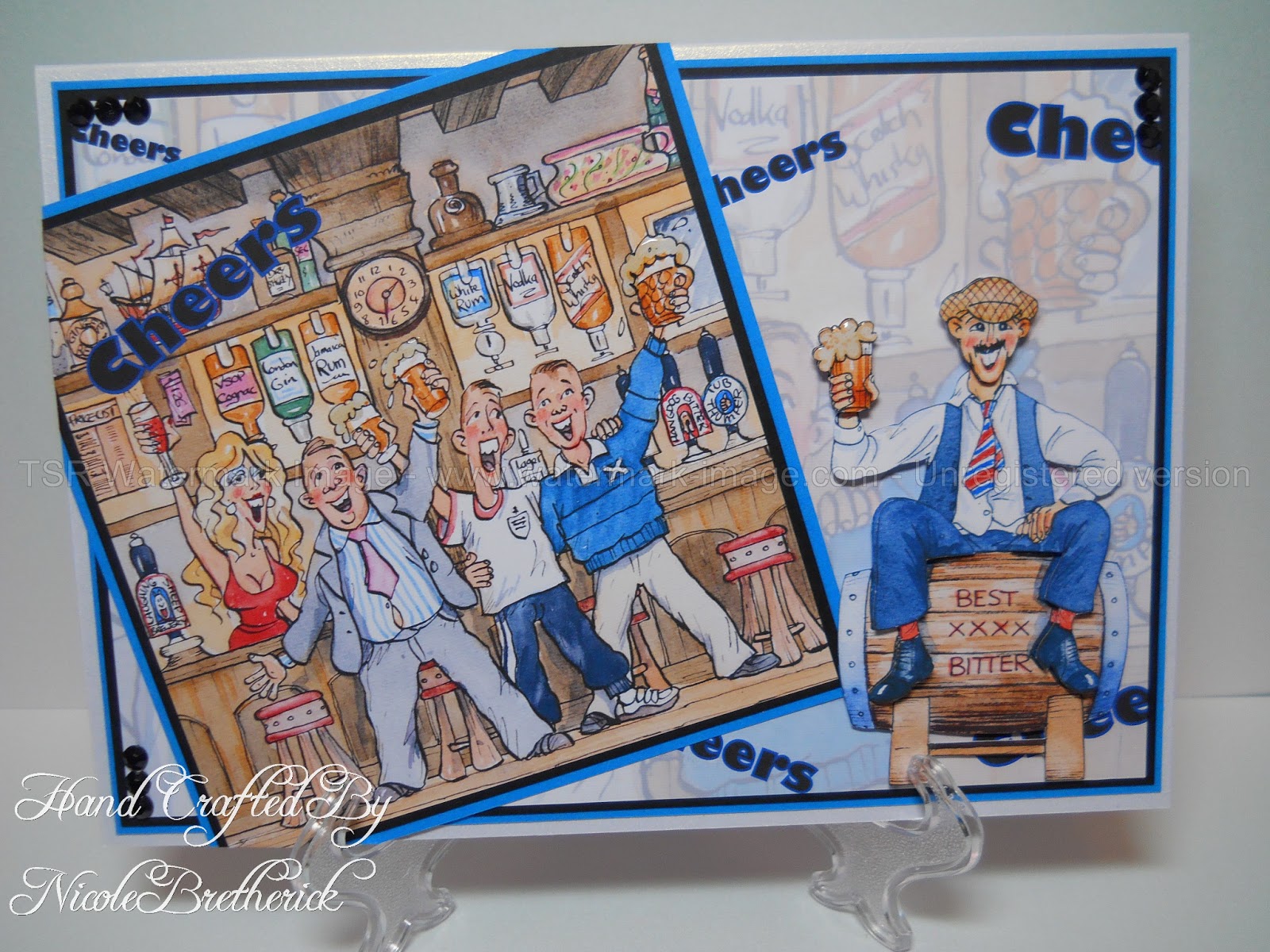 La Pashe Paper Crafting Blog: Flippin Men- Cheers