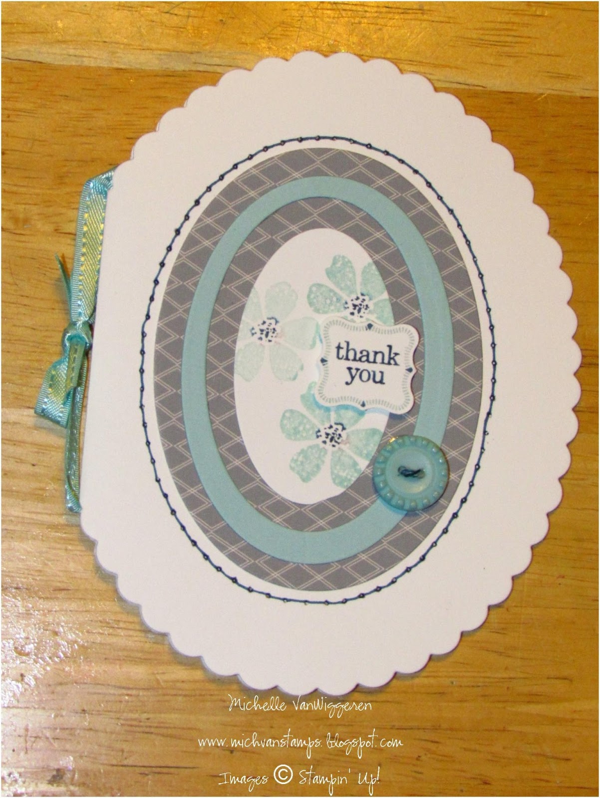 Michelle's Great Paper Chase: Scalloped Oval Shaped Cards