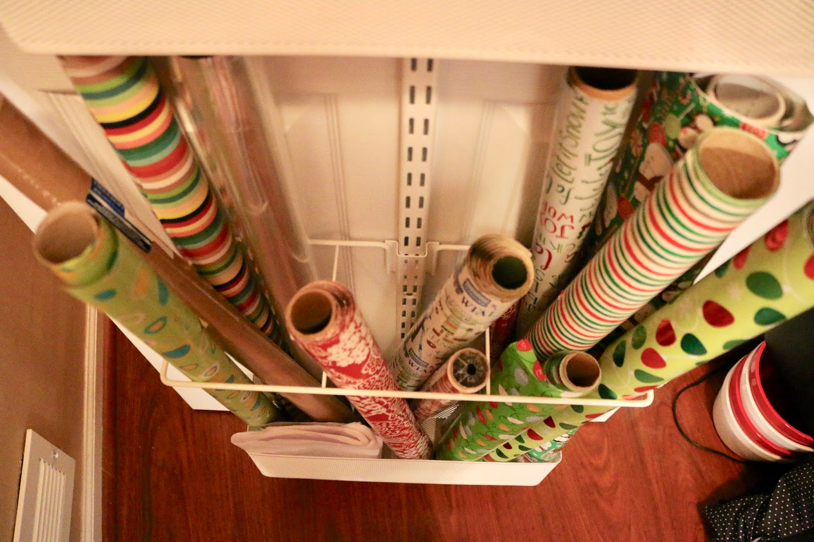 How I Organize | Wrapping Paper - My Glittery Heart
