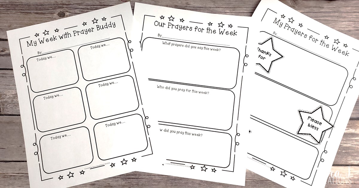 Helping Students Pray with Prayer Buddy | Sara J Creations