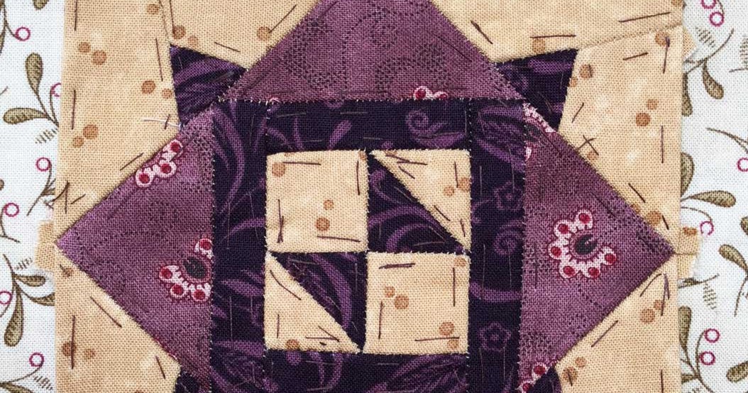 Fabadashery: Dear Jane Quilt - Block E13 Moth in a Web
