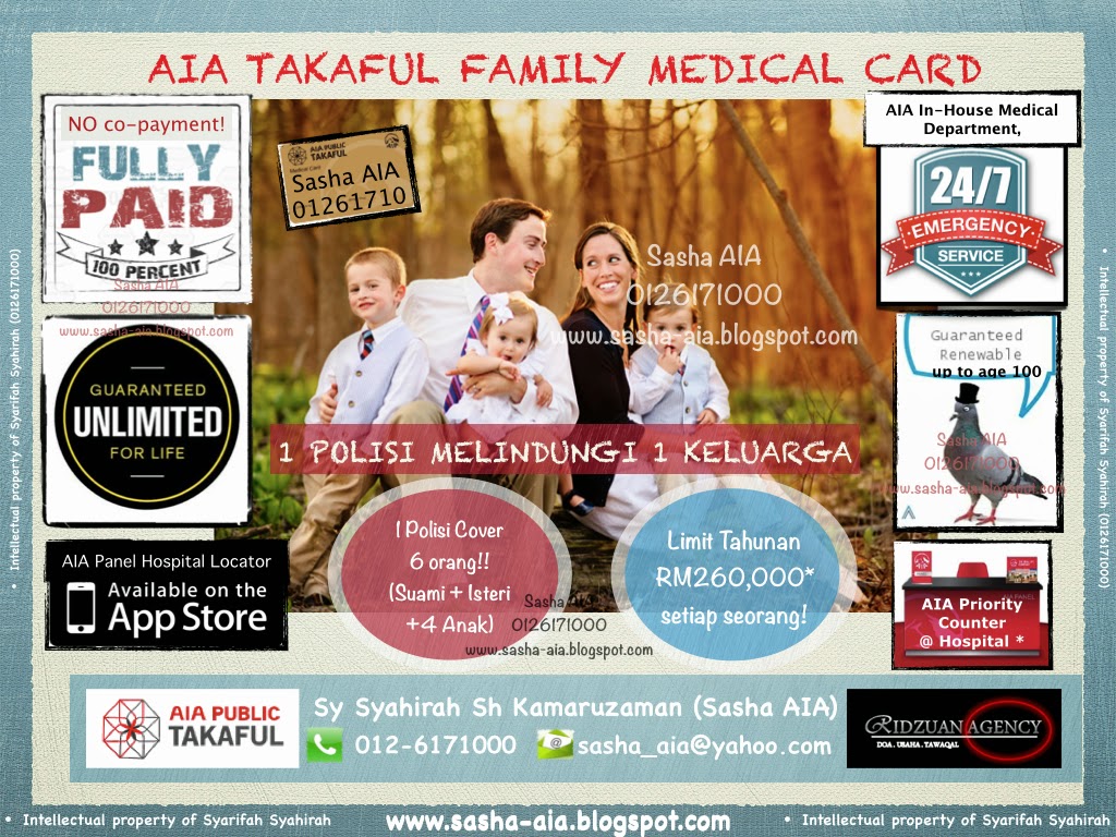 Sasha AIA : AIA Public Takaful Consultant: Family Medical Card (Kad ...