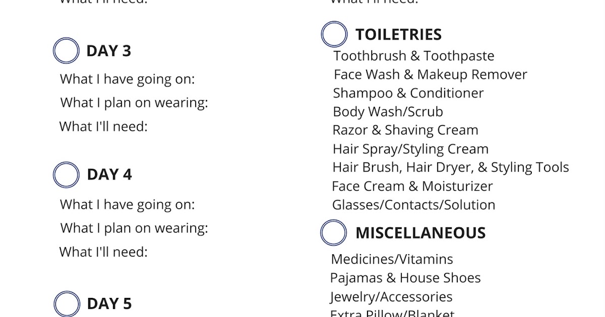 Life As The Coats 7 DAY PACKING LIST PRINTABLE life-as-the-coats-7-day-packing-list-printable