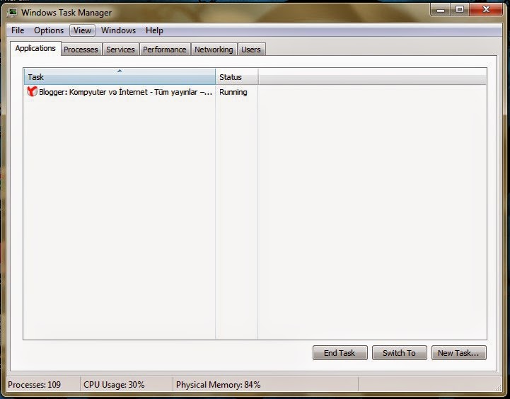 Kompyuter və İnternet : Windows Task Manager