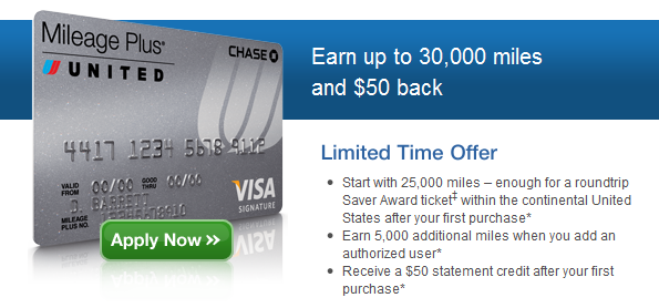Best U.S. Credit Card Deals: United Mileage Plus® Signature® Visa Card