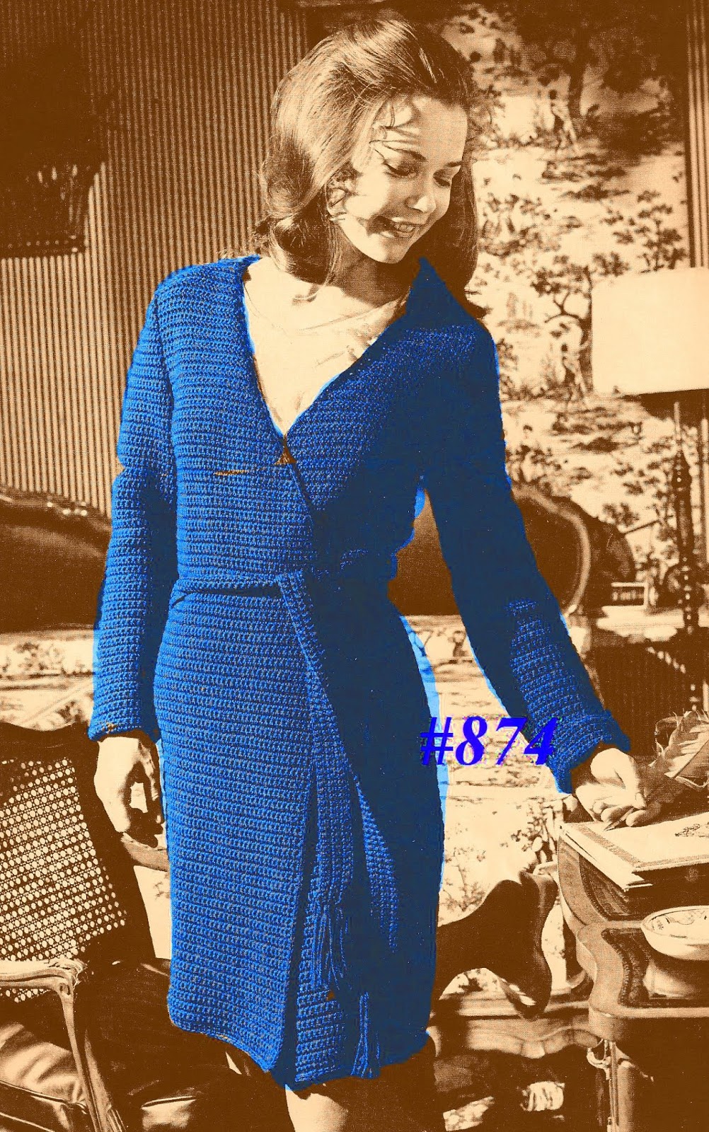 Miss Julia's Patterns: Free pattern - 1971 Easy Wrap Around Dress #874