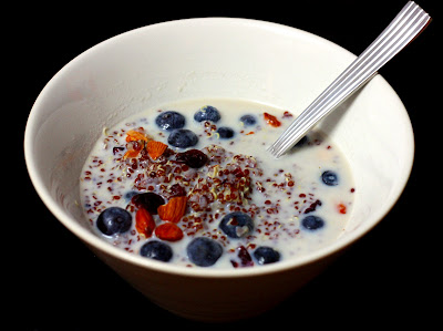 Cee in the Kitchen: quinoa cereal with blueberries, cranberries, and ...
