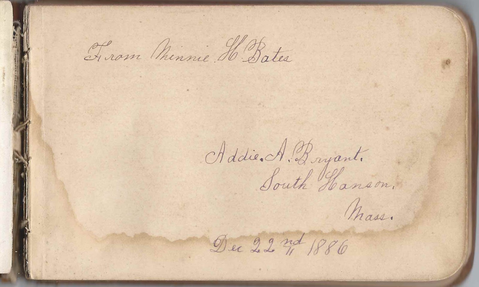 Heirlooms Reunited: 1880s/1890s Autograph Album of Addie A. (Penniman ...