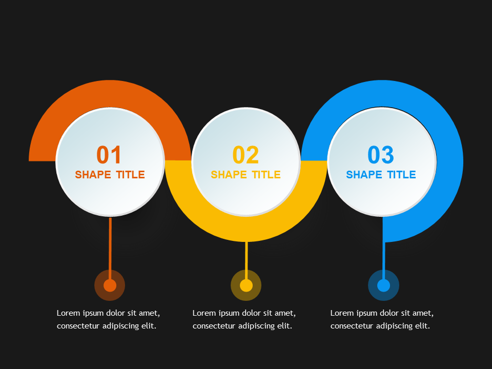 Wave Point Three Step PowerPoint Templates - PowerPoint Free