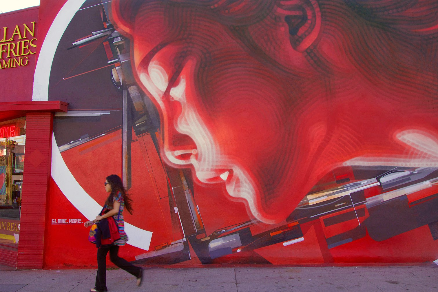 MAC ART: "Icarian Flight" : New mural in Los Angeles by ELMAC + KOFIE