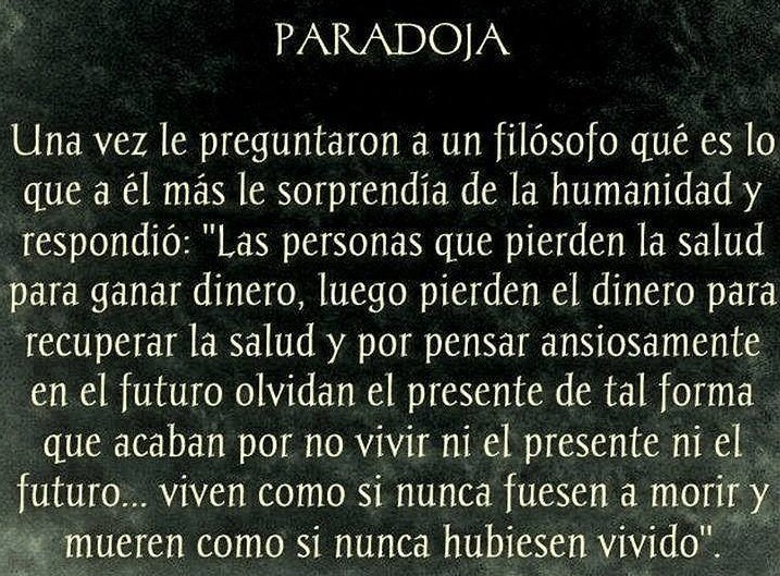 JAS vida futura: La PARADOJA