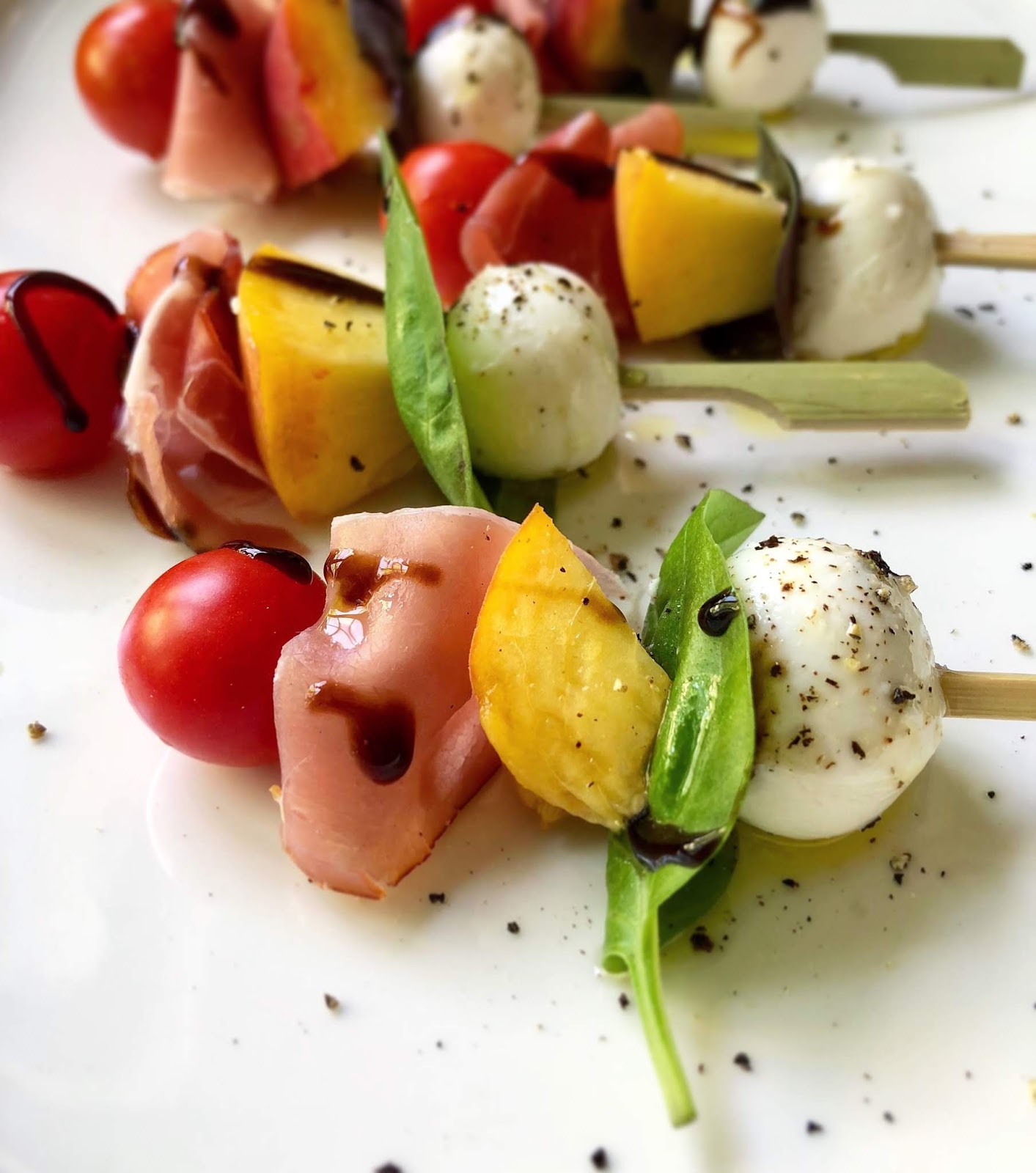 Good Ideas: Peach Caprese Skewers