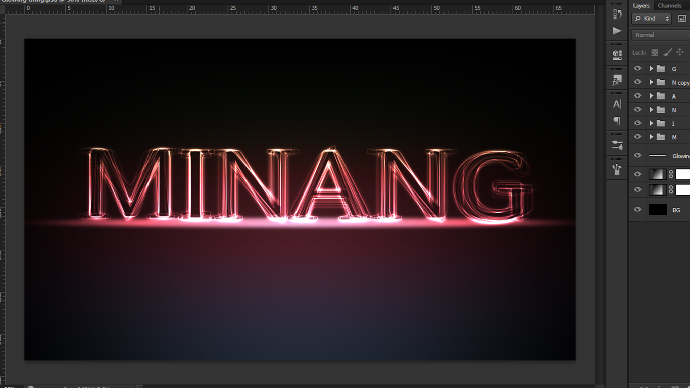 Membuat Text Efek Glowing (Bercahaya) - Nomsyifal