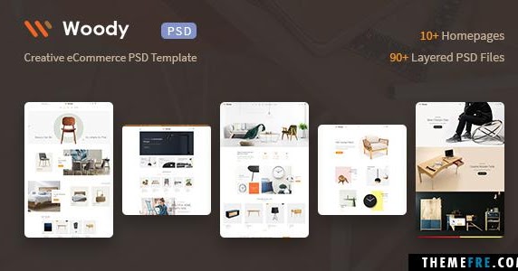 Woody - eCommerce PSD Template bingotheme brown chair creati