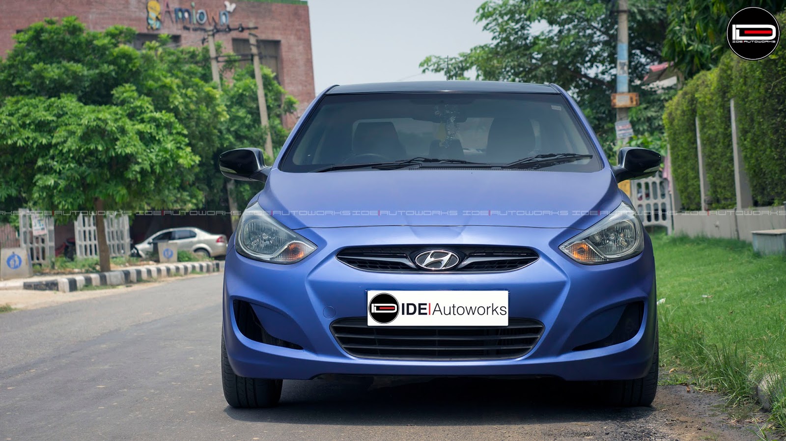 Hyundai Verna In Matte Brilliant Blue Metallic by IDE Autoworks | IDE ...