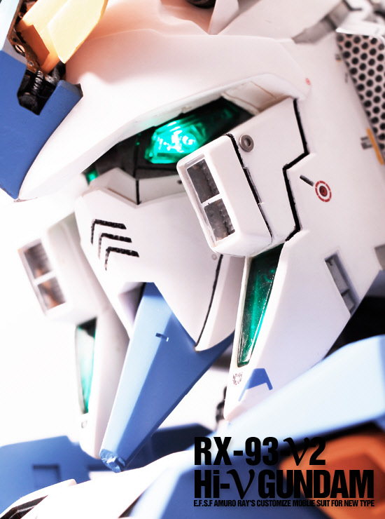 GUNDAM GUY: 1/24 RX-93-V2 Hi-V Gundam Head (Resin Kit) - Painted Build