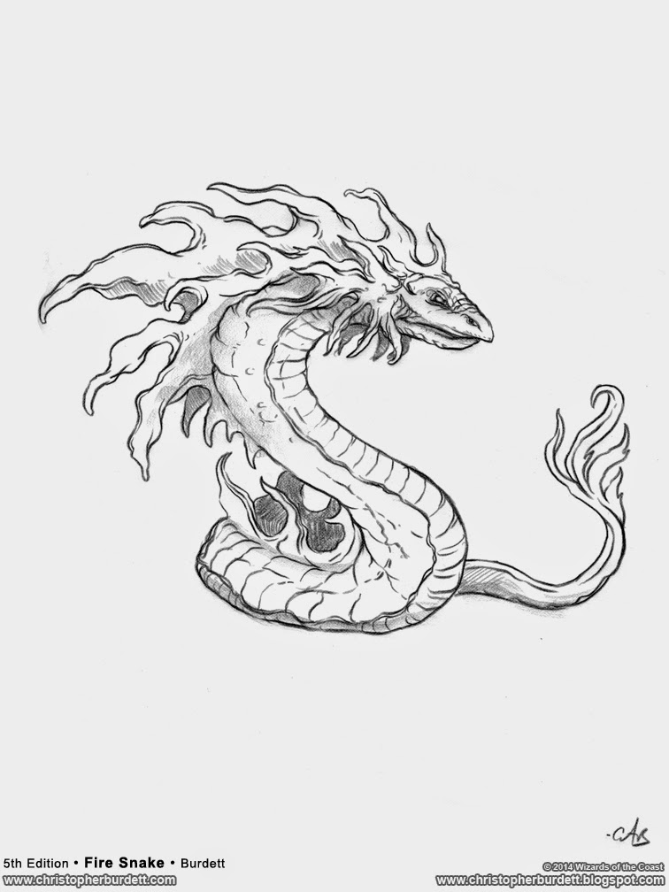 Monster Snake Drawing