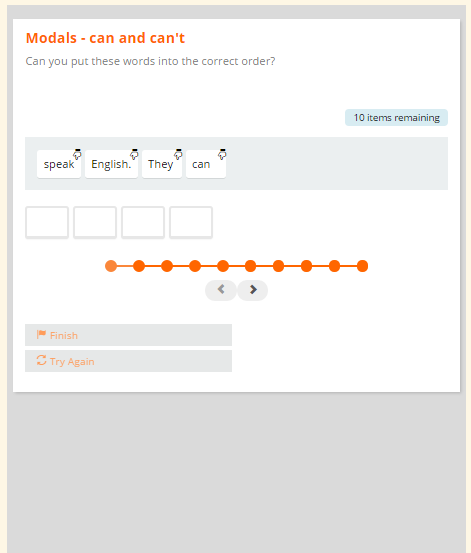 MI CLASE DE SEXTO: UNIT 3: CAN/CAN´T STRUCTURE