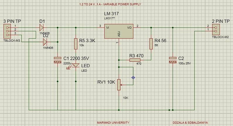 #FUN_LEARN.. : Variable Power Supply ( by PCB layout for Single layer ...