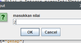 Program Java netbeans "ganjil genap"