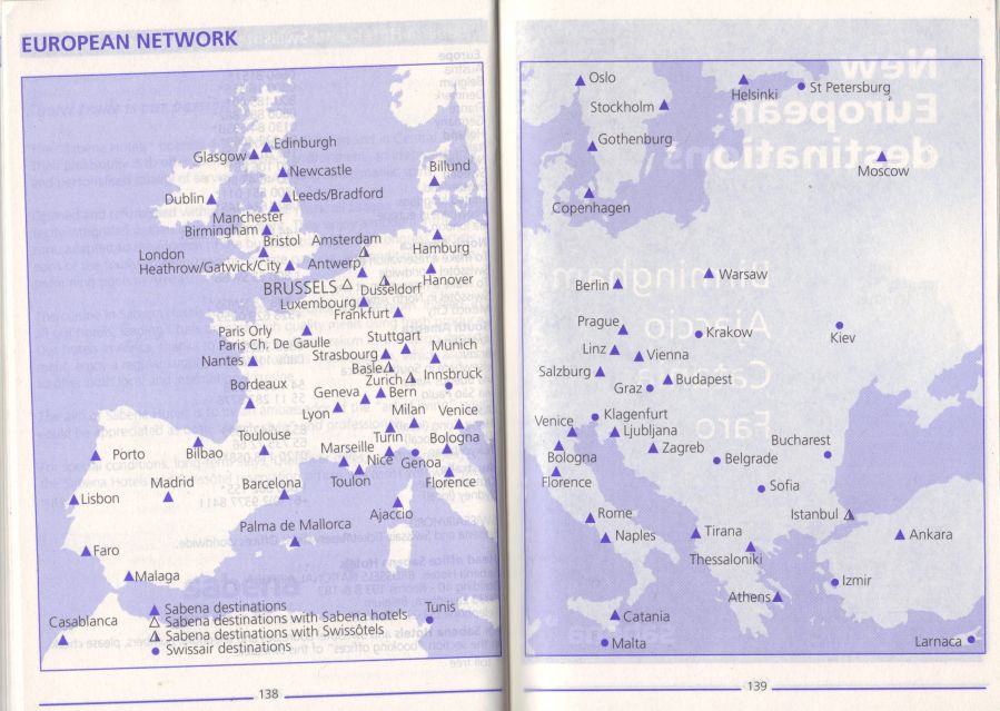 Airline memorabilia: Sabena (1998) + edición local Barcelona