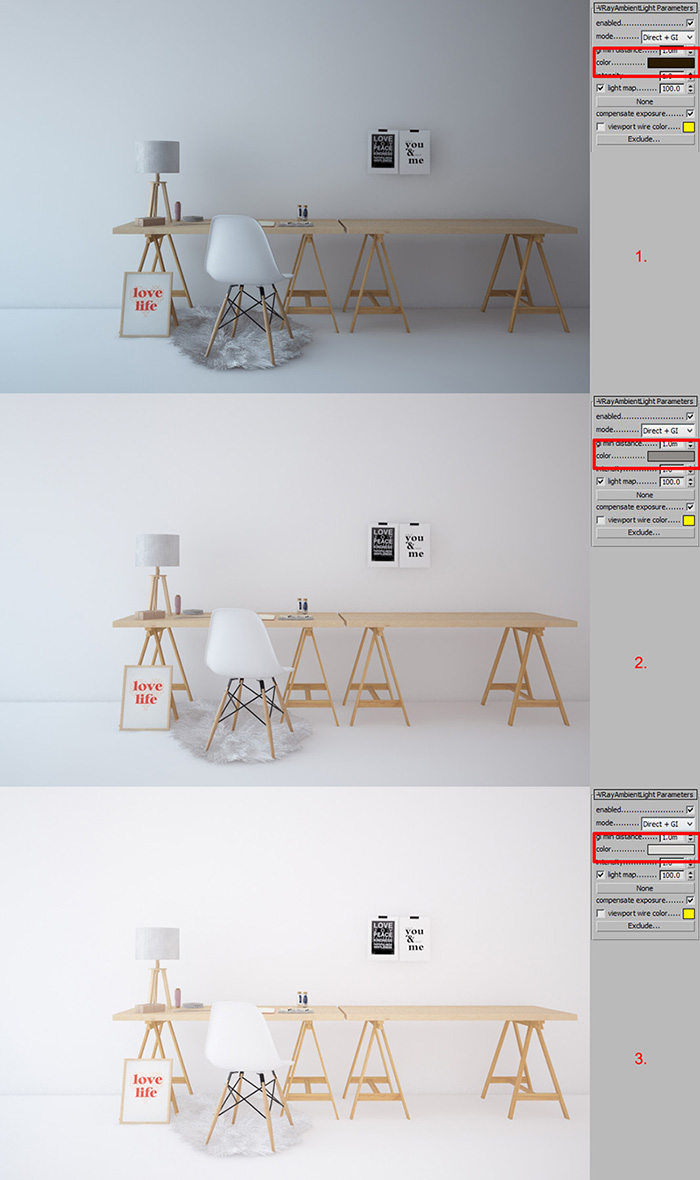 3D Perspective Classroom: รู้จักการใช้งาน VRay Ambient Light