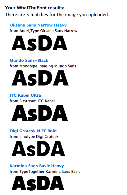 Year 3 Design Practice: Finding the ASDA Font