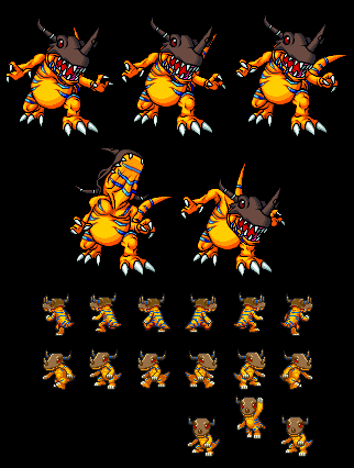 Los sprites son tuyos: SPRITES DE DIGIMON: GREYMON