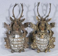 Eye For Design: Decorating With Deer Mounted Crystal Chandeliers And ...