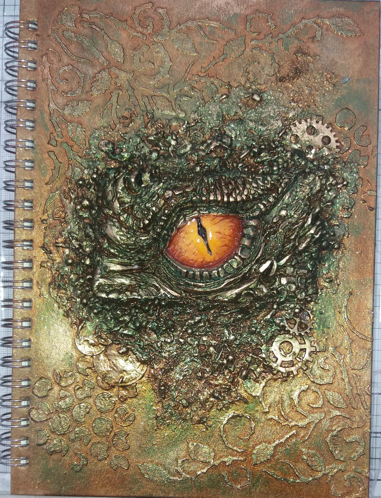 Crafting with Love and Fairy Dust: Dragon eye altered journal cover