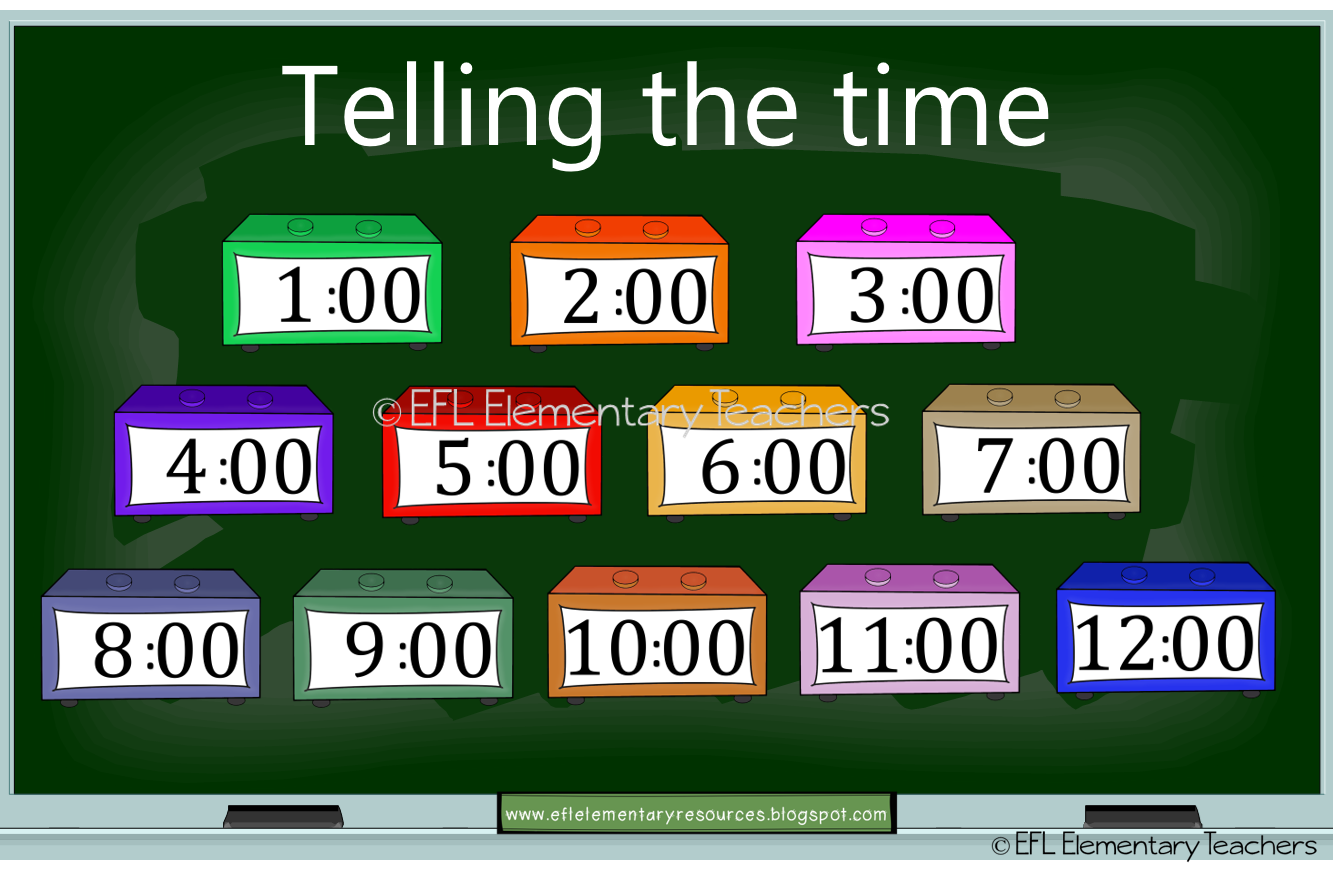 EFL Elementary Teachers: Telling the time for ESL Learners