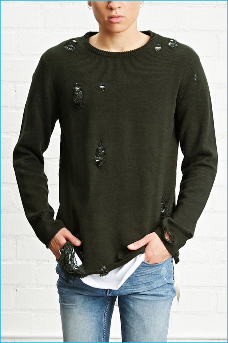 MEN: THE DISTRESSED SWEATERS ALL MEN SHOULD BE ROCKING THIS FALL!