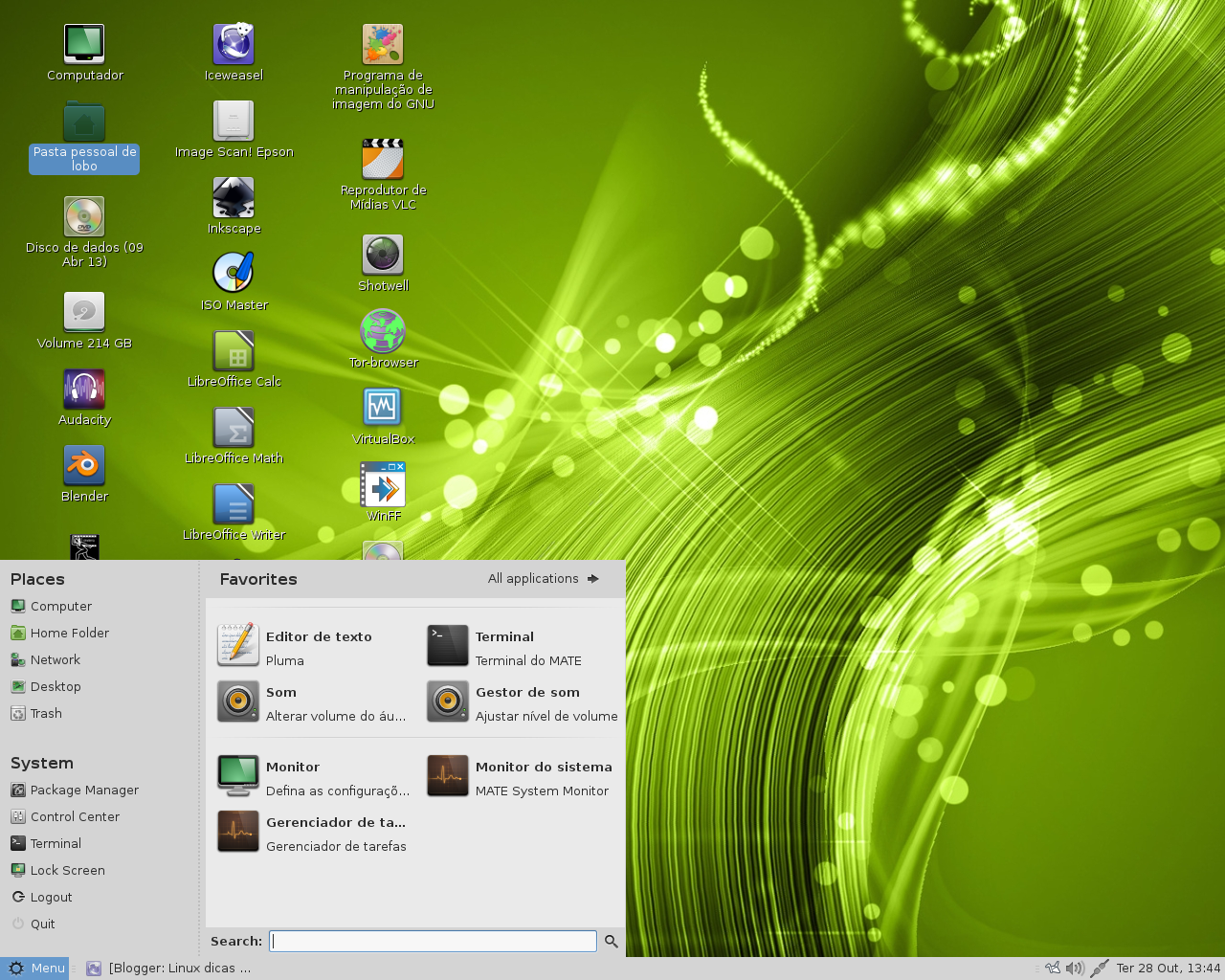 Mint Menu para o Mate Desktop, Debian testing e Ubuntu