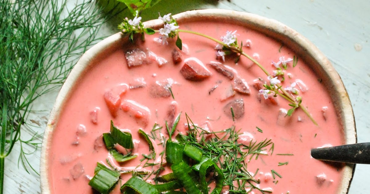 Cold beet soup with cashew "kefir" |VeganSandra