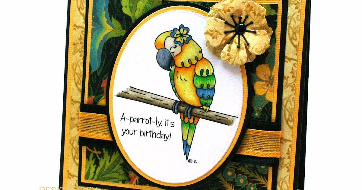 A parrot birthday card idea | Paperesse
